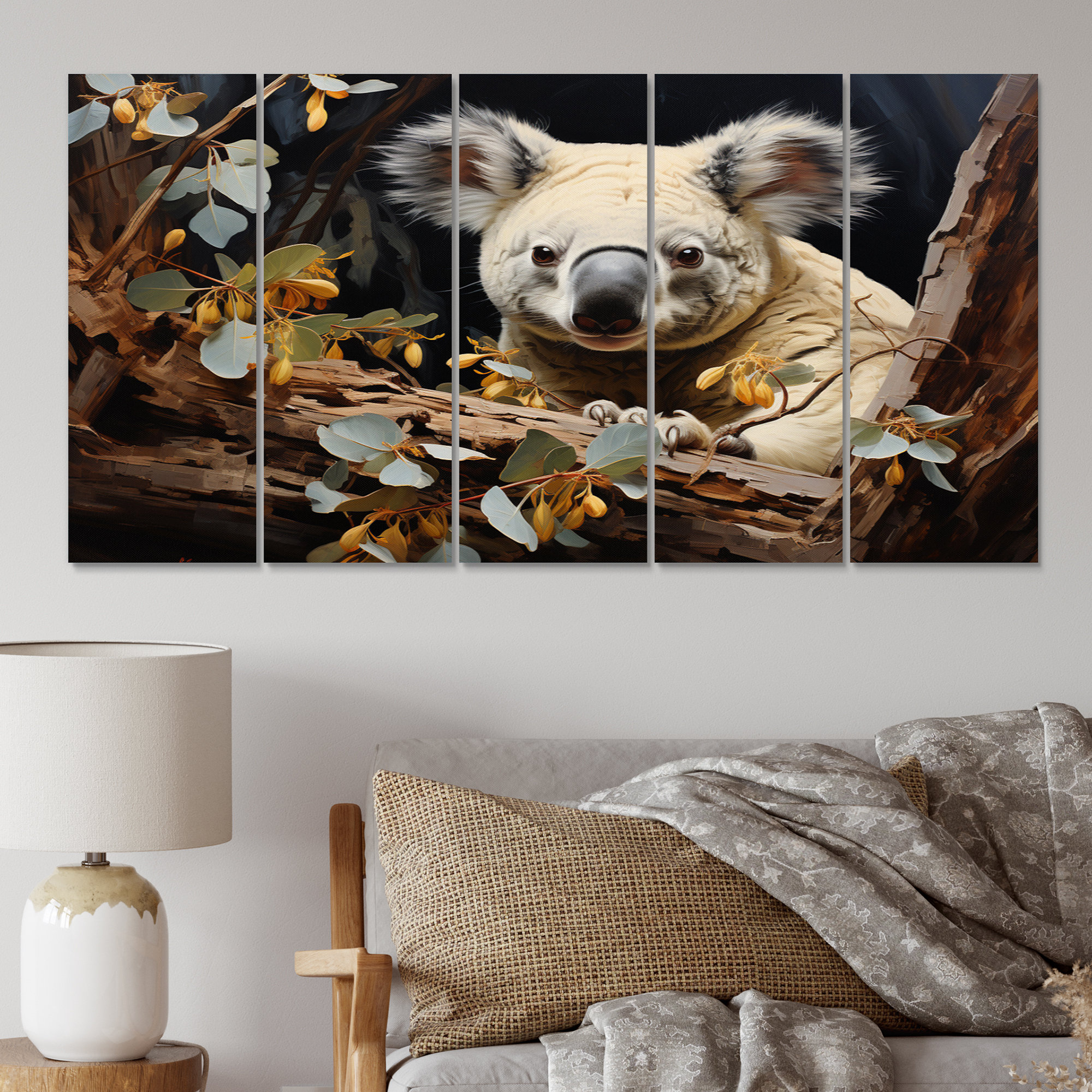 Millwood Pines Koala Kudos On Canvas 5 Pieces Print | Wayfair